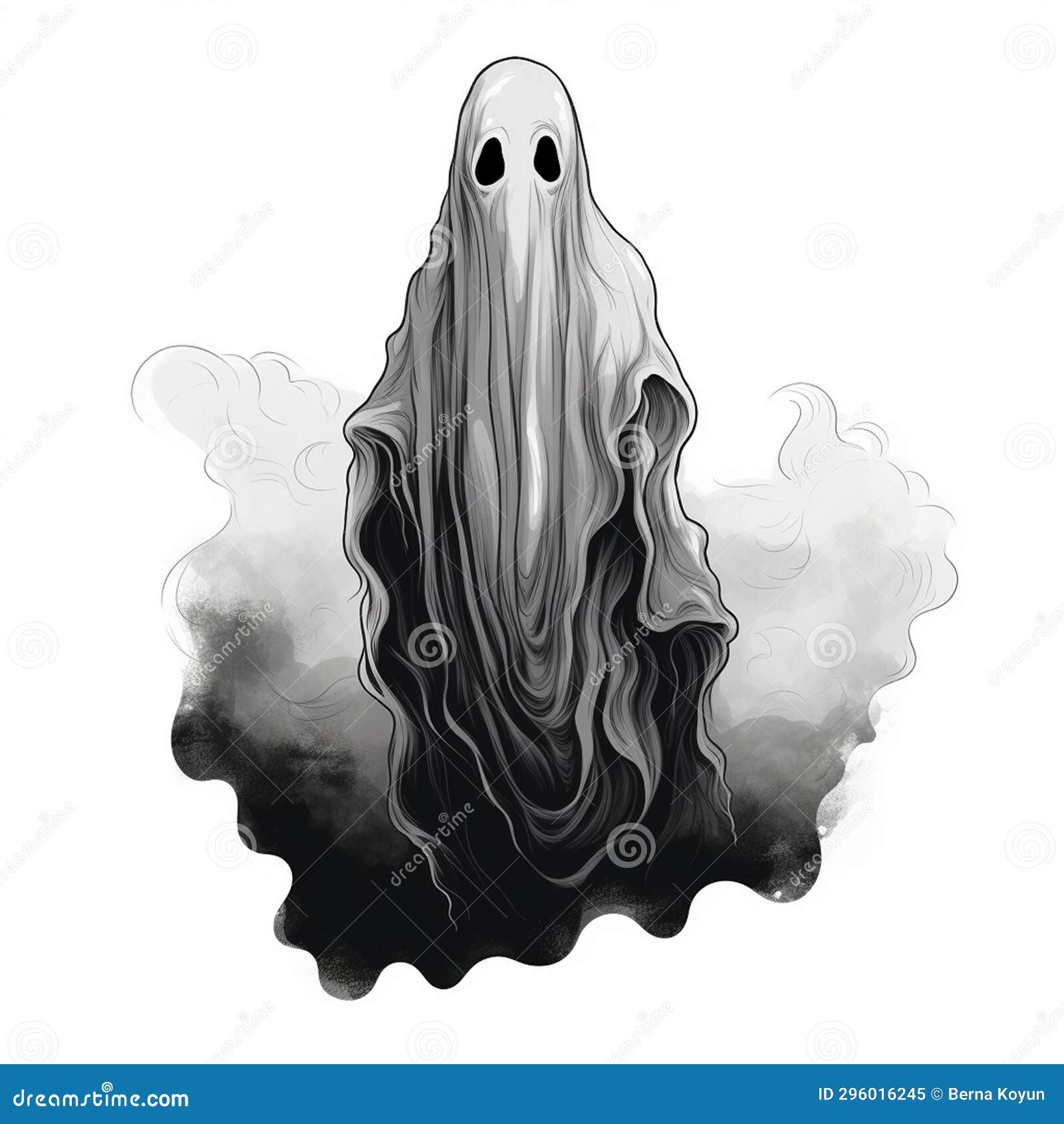 Halloween Ghost Design stock illustration. Illustration of cute - 296016245