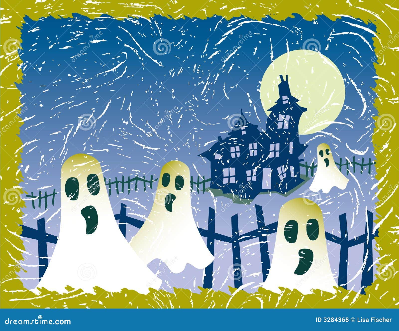 Halloween Ghost Grunge stock vector. Illustration of devils - 3284368