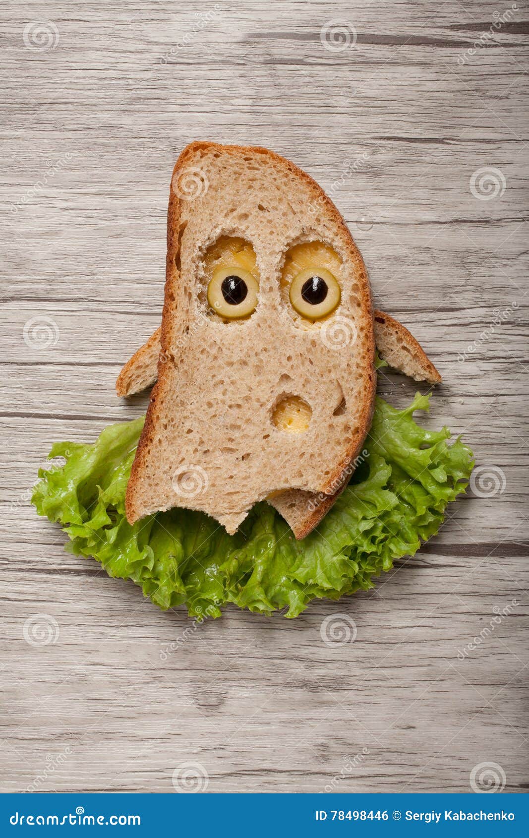 Halloween Ghost Made of Bread and Salad Stock Photo - Image of fresh ...