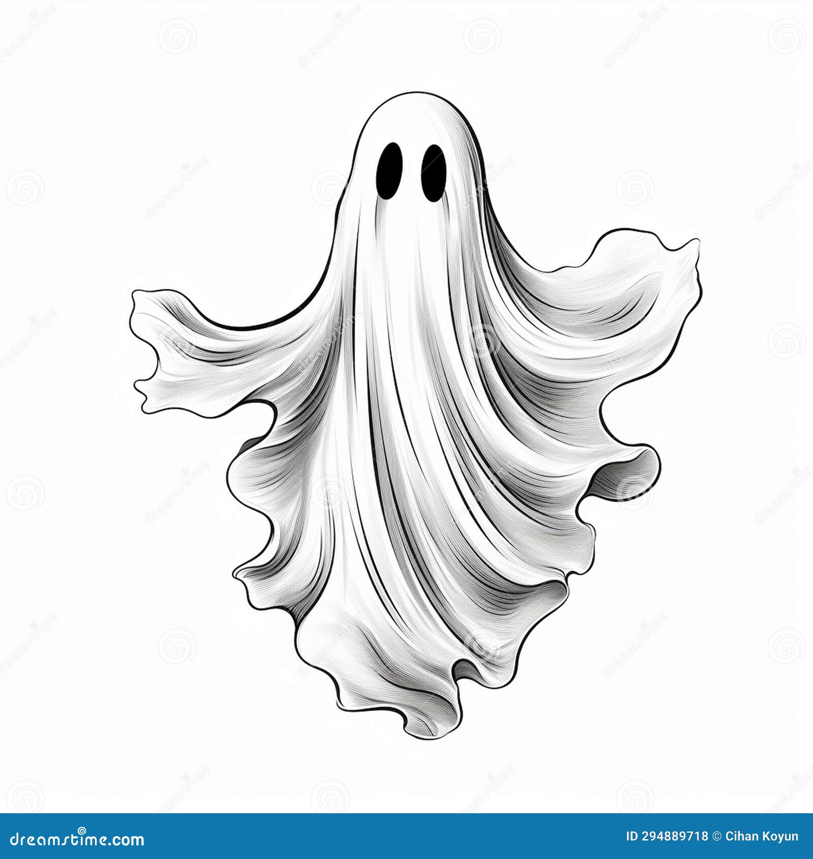 Halloween Ghost Poster stock illustration. Illustration of witchboard ...