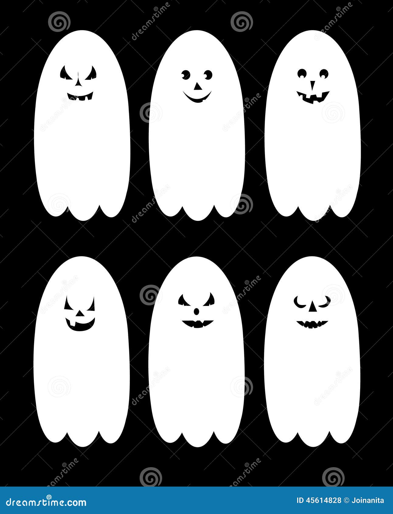 Halloween ghost set stock vector. Illustration of shadow - 45614828