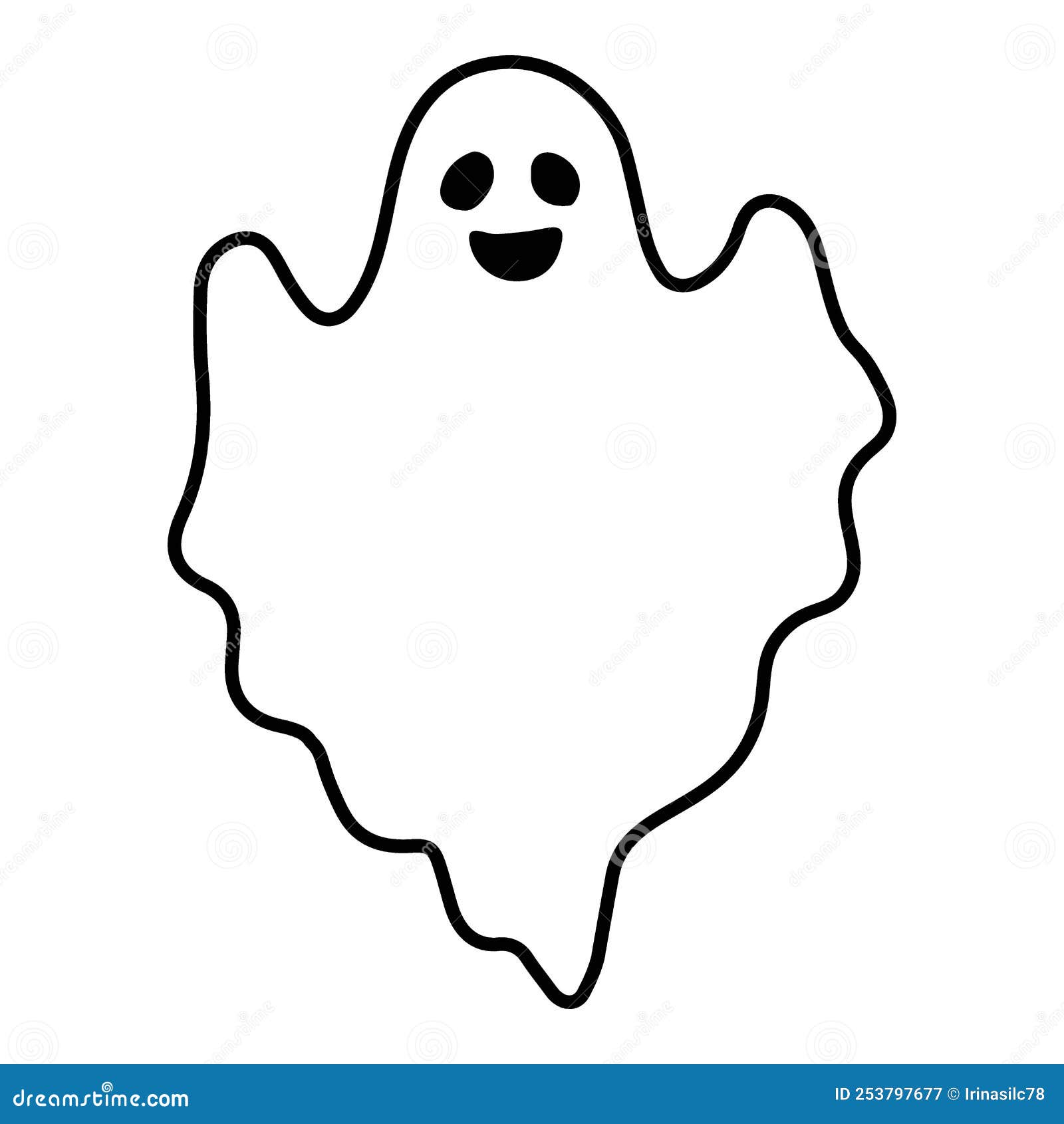 Halloween Ghost Silhouette Stock Vector Illustration Of Dark 253797677