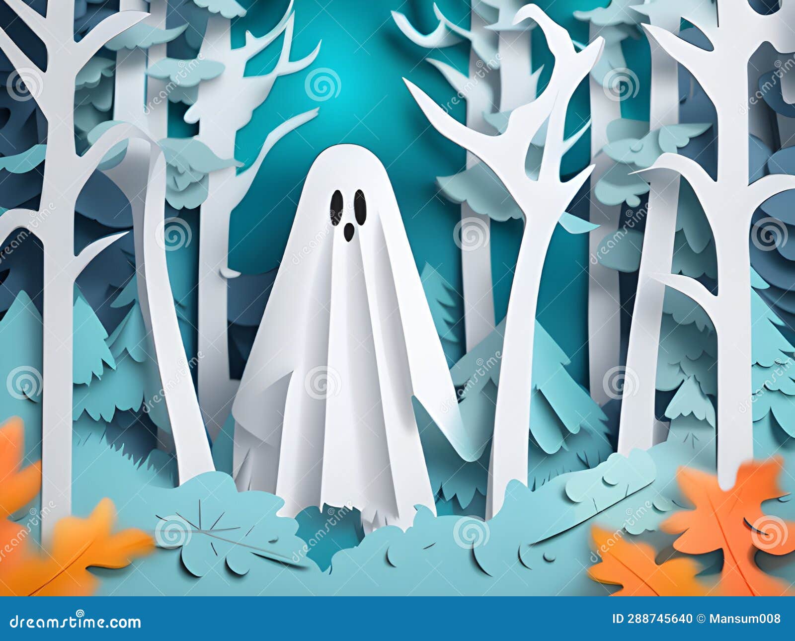 Ghost Trees Royalty-Free Cartoon | CartoonDealer.com #293680064