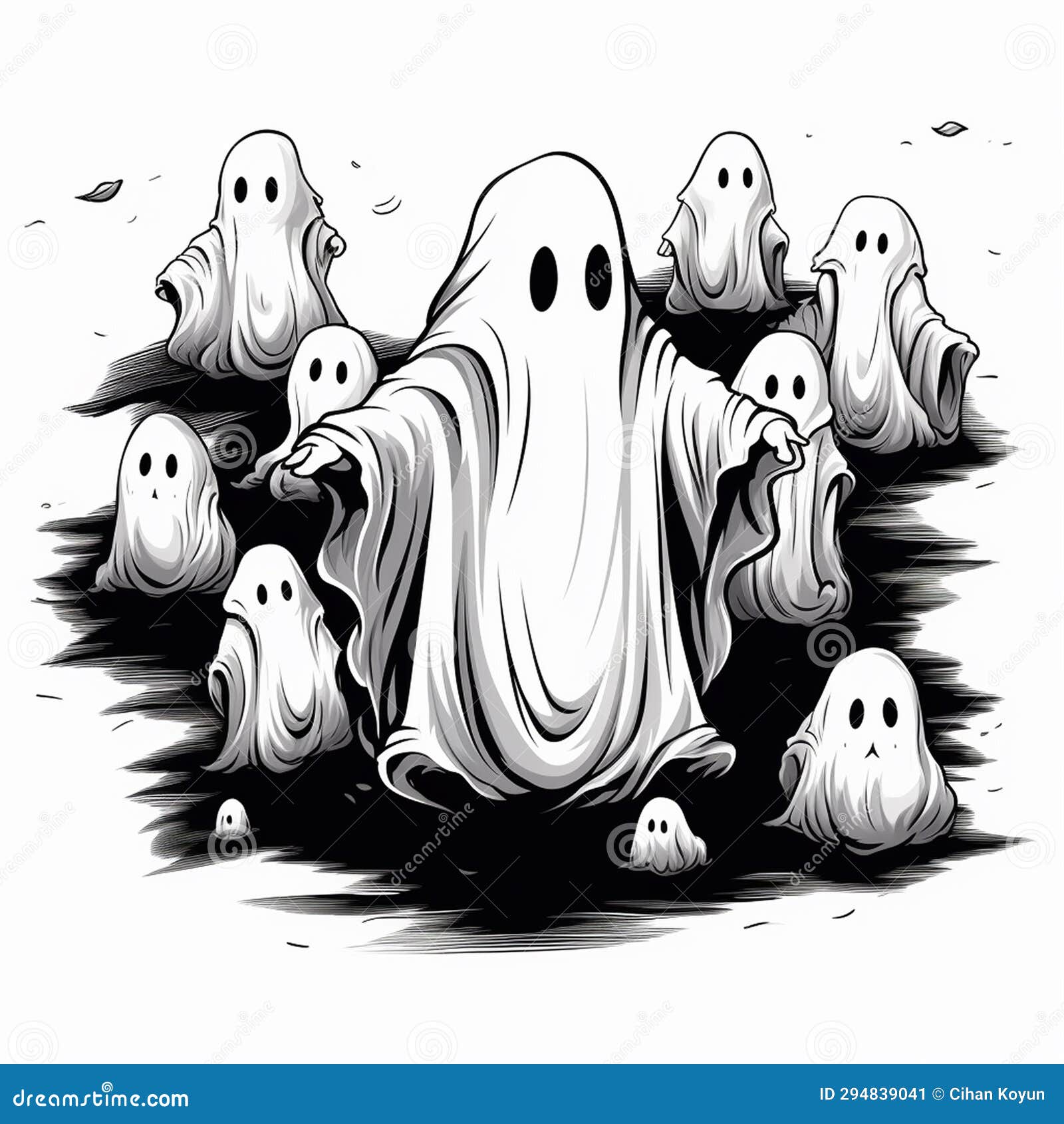 Halloween Ghost Tribal stock illustration. Illustration of clowntown ...