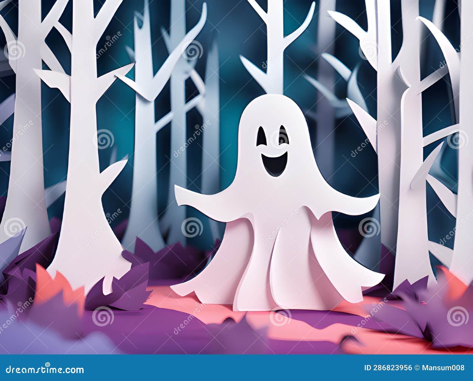 Ghost Trees Royalty-Free Cartoon | CartoonDealer.com #293680064