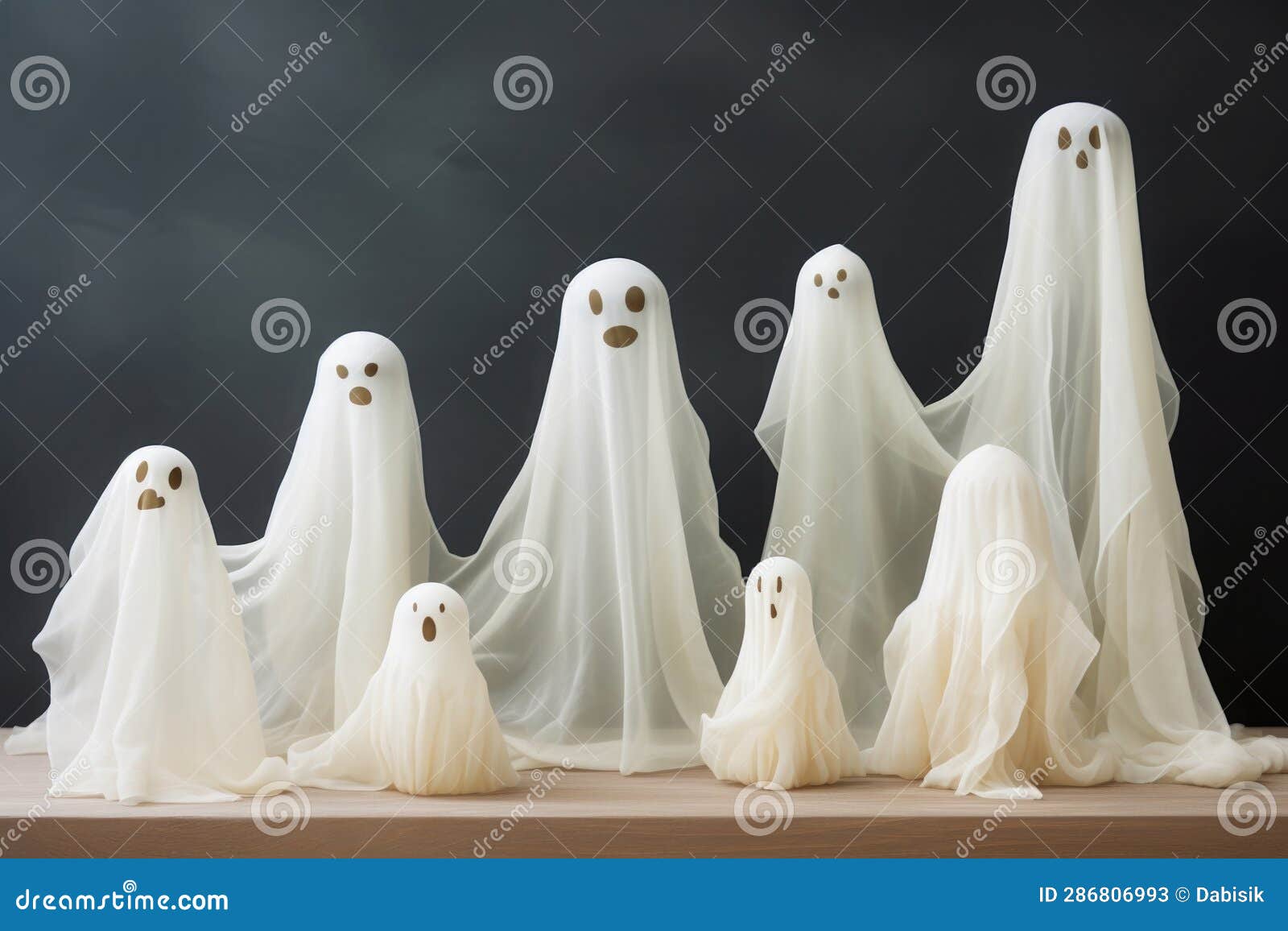 Halloween Ghostly Monster on Abstract Background. Generative AI Stock ...