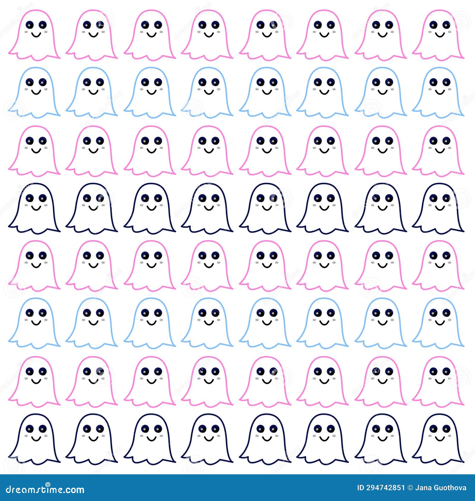 Halloween Ghosts Pattern Texture Background Stock Illustration ...