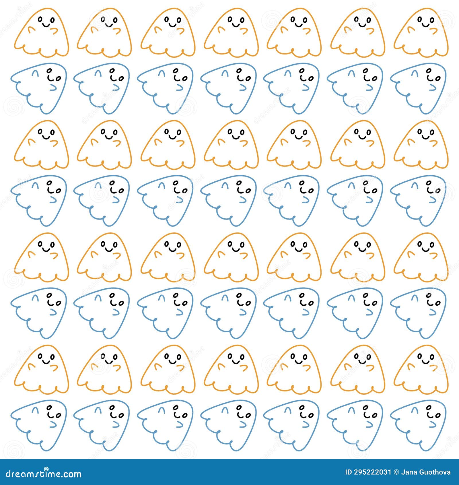 Halloween Ghosts Pattern Texture Background Stock Illustration ...