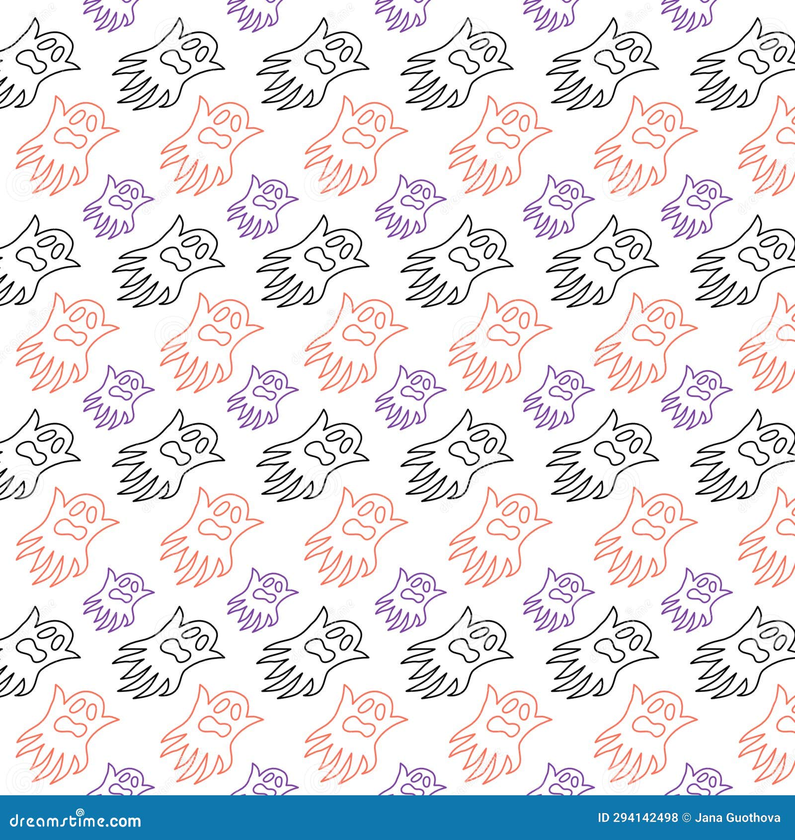 Halloween Ghosts Pattern Texture Background Stock Illustration ...