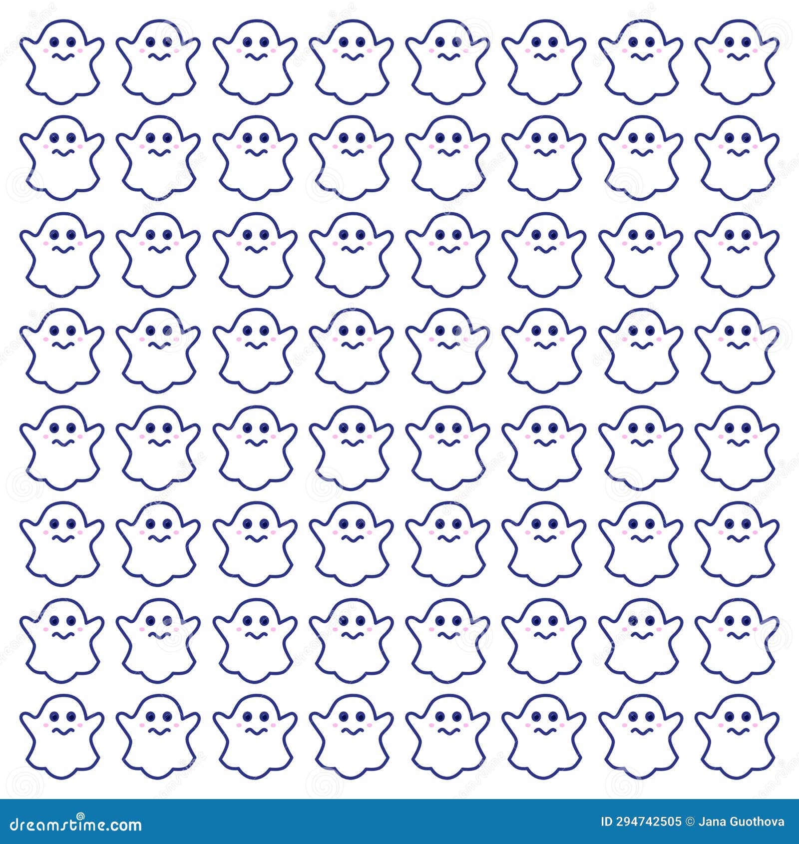 Halloween Ghosts Pattern Texture Background Stock Vector - Illustration ...