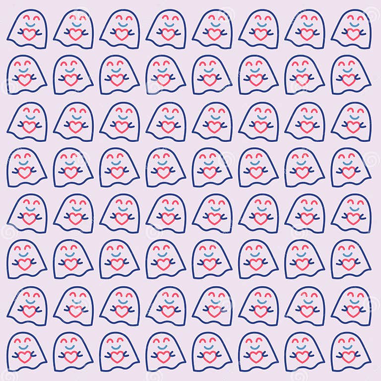Halloween Ghosts Pattern Texture Background Stock Illustration ...