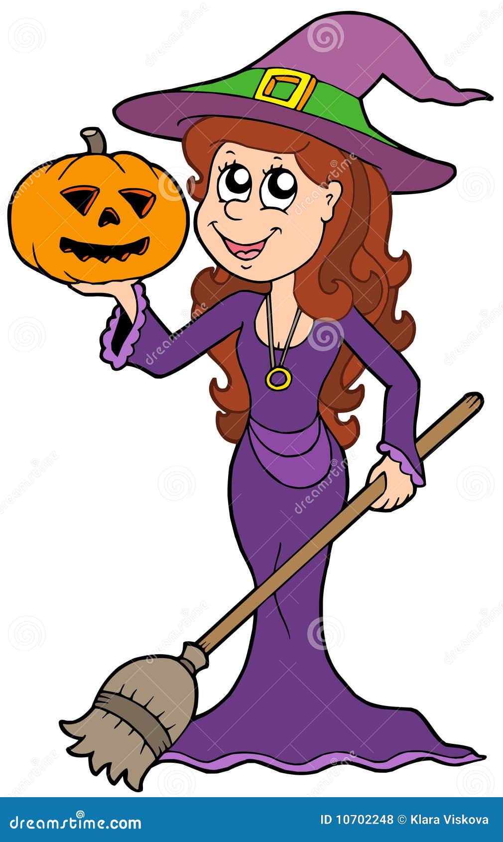 Halloween girl wizard stock vector. Illustration of colors - 10702248