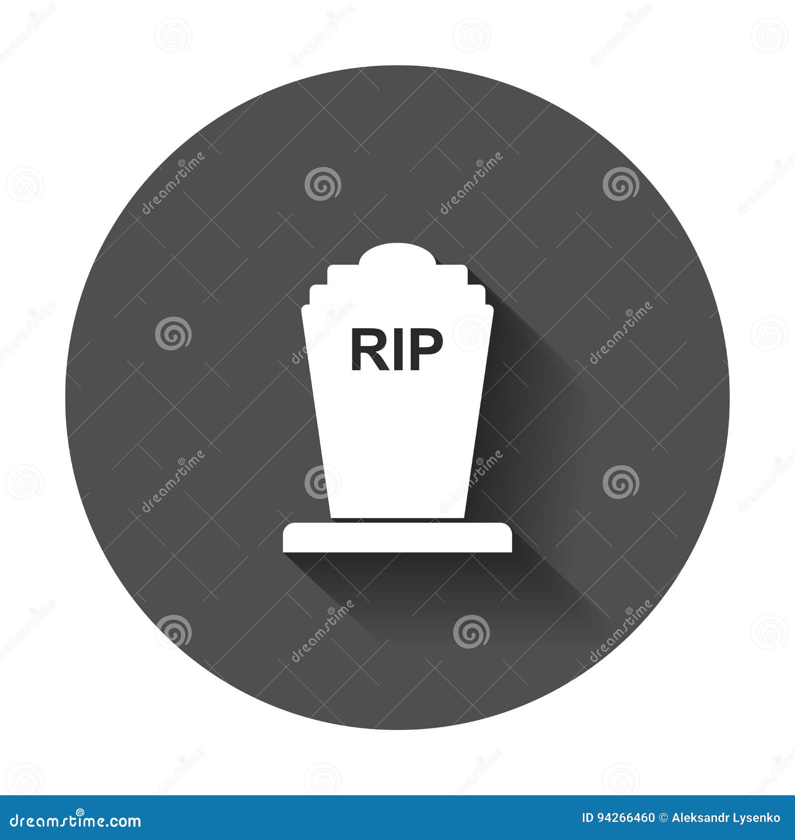 Grave Icon Vector. Cemetery Illustration Sign. Rip Symbol Or Logo ...