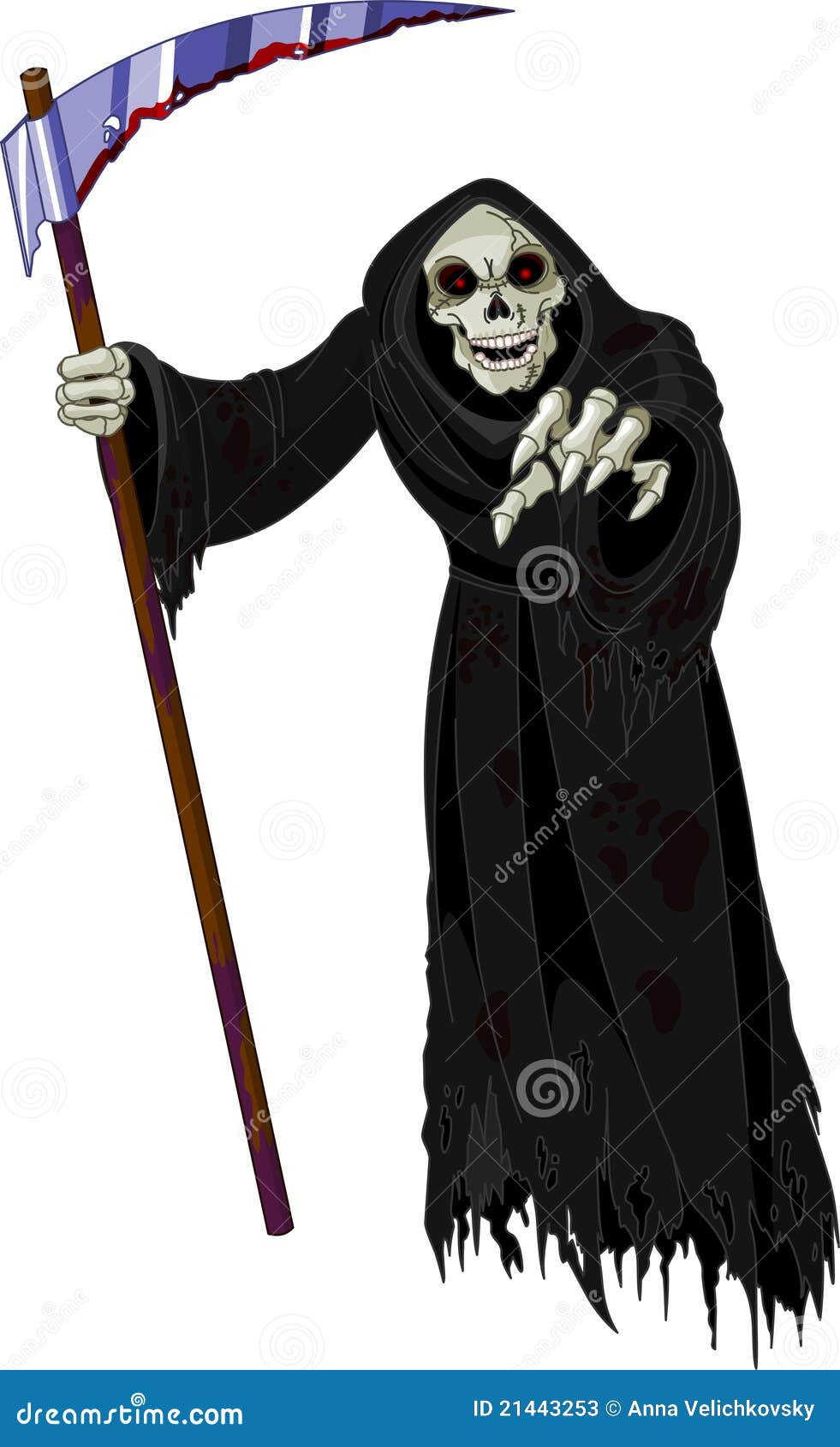 Halloween Grim Reaper stock vector. Illustration of demon - 21443253
