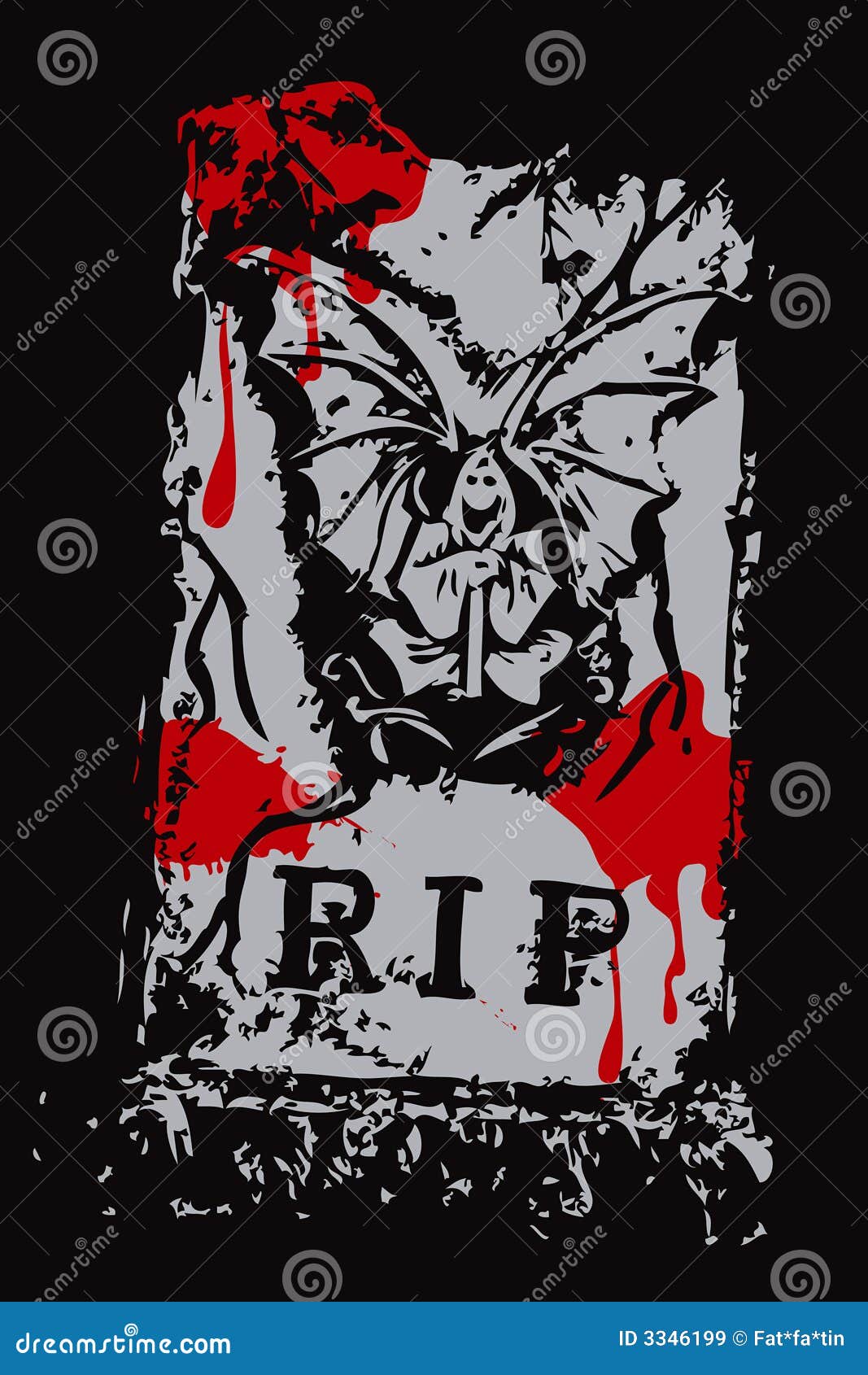 Halloween Grunge Bloody RIP Stock Vector - Illustration of halloween ...