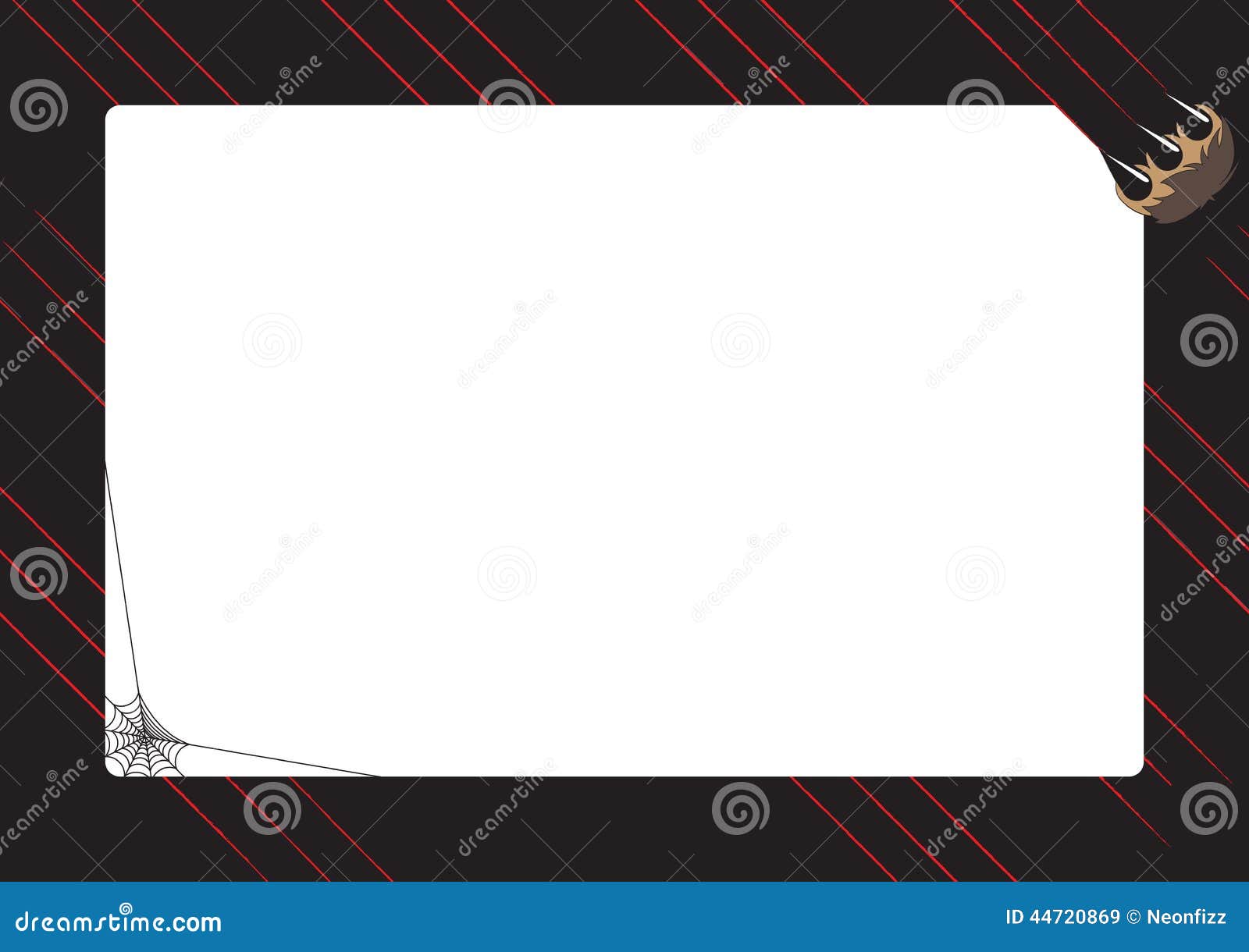 Halloween Hairy Beast Claw Border Stock Illustration - Illustration of ...