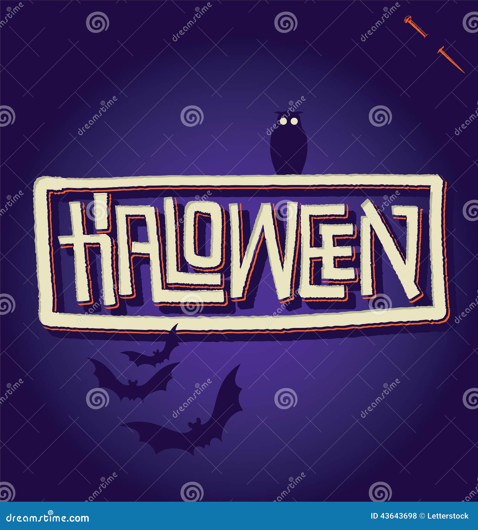 HALLOWEEN Hand Lettering (vector) Stock Vector - Illustration of ...