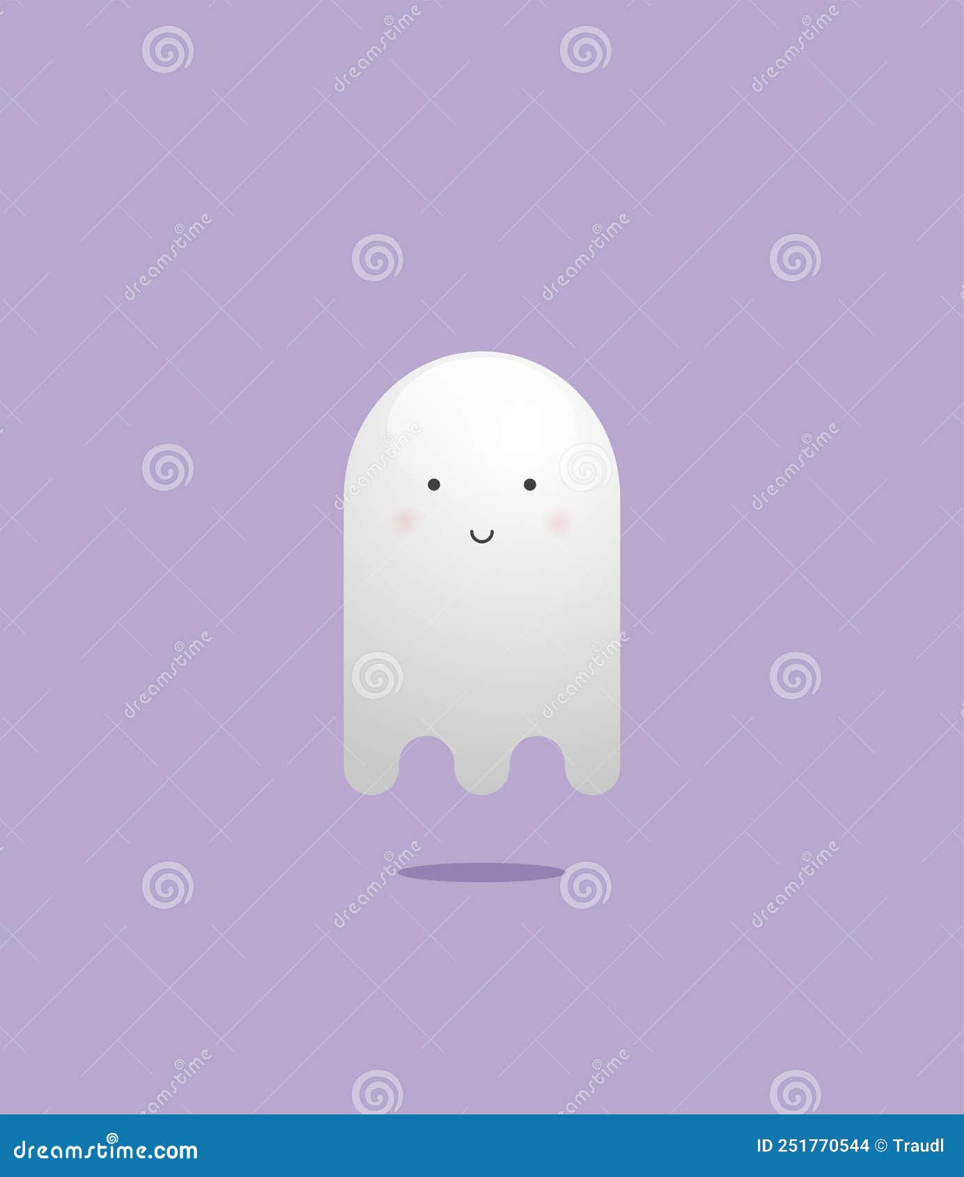 Halloween Happy Ghost Vector Illustration. Spooky Ghost Illustration ...