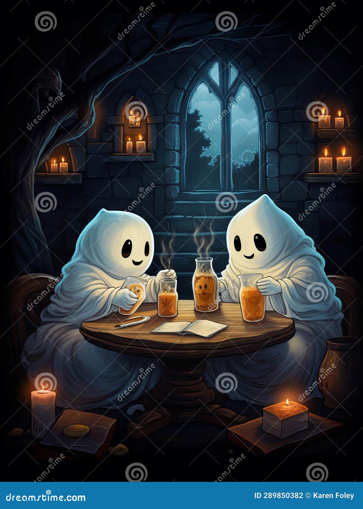 Halloween Happy Hour stock illustration. Illustration of hour - 289850382