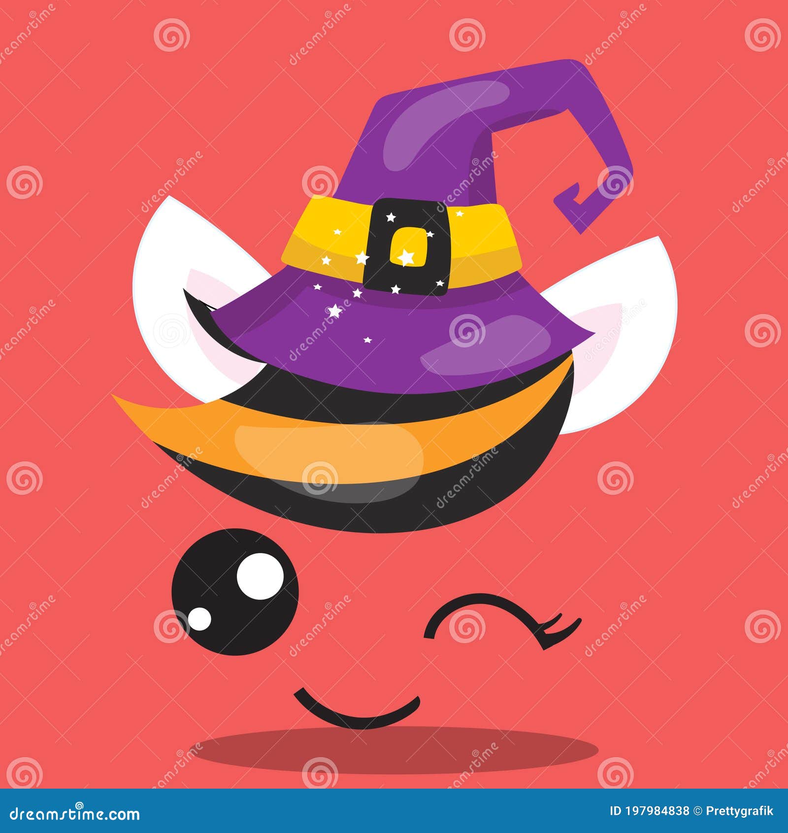 HALLOWEEN HAT SMILEY 07 stock vector. Illustration of vector - 197984838