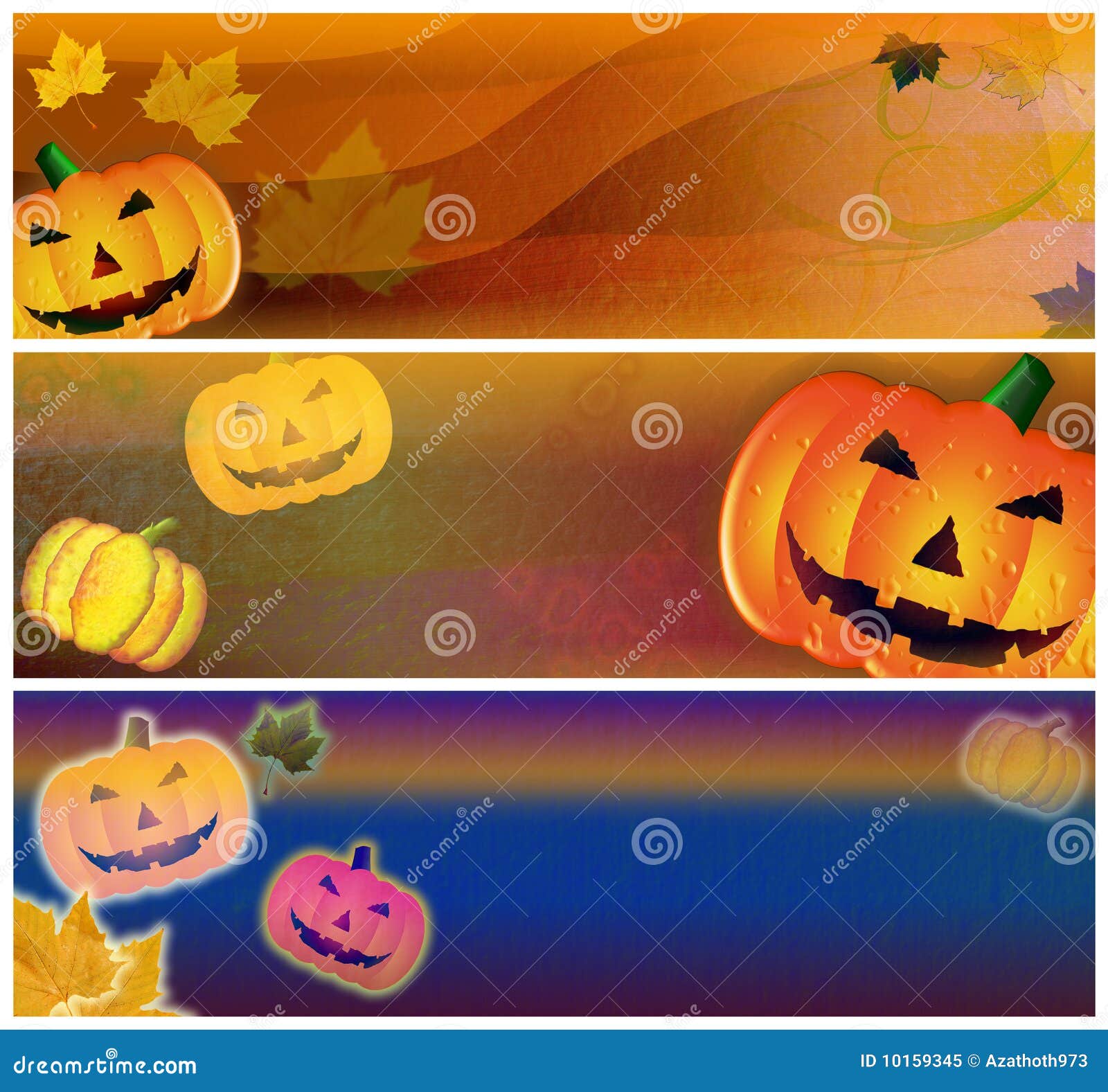 Halloween Headers stock illustration. Illustration of autumn - 10159345