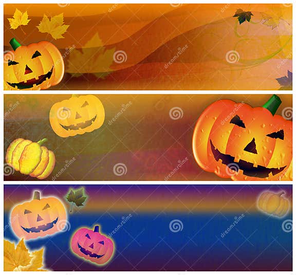 Halloween Headers stock illustration. Illustration of autumn - 10159345