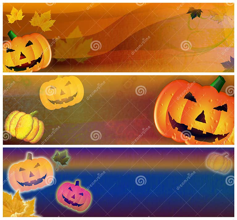 Halloween Headers stock illustration. Illustration of autumn - 10159345
