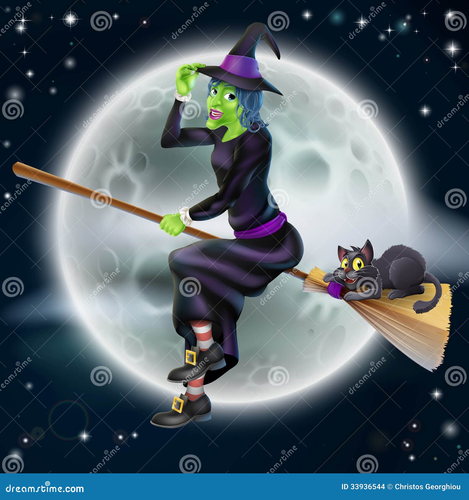 Halloween-Heks 2013 E1 vector illustratie. Illustration of kaart - 33936544