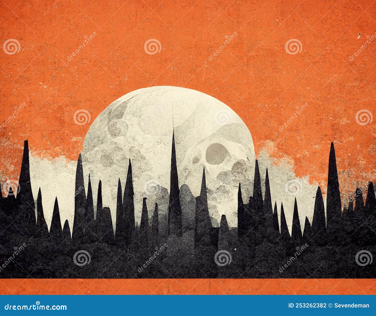 Halloween Holiday Abstract Background. No Reference Digital Drawing ...