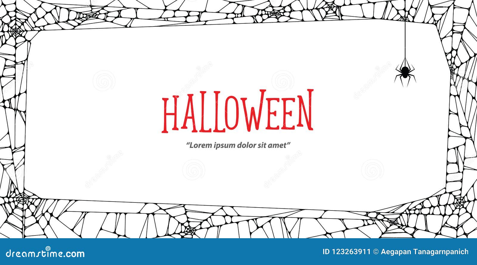 Halloween Horizontal Banners. Scary Vector Illustration With Black ...
