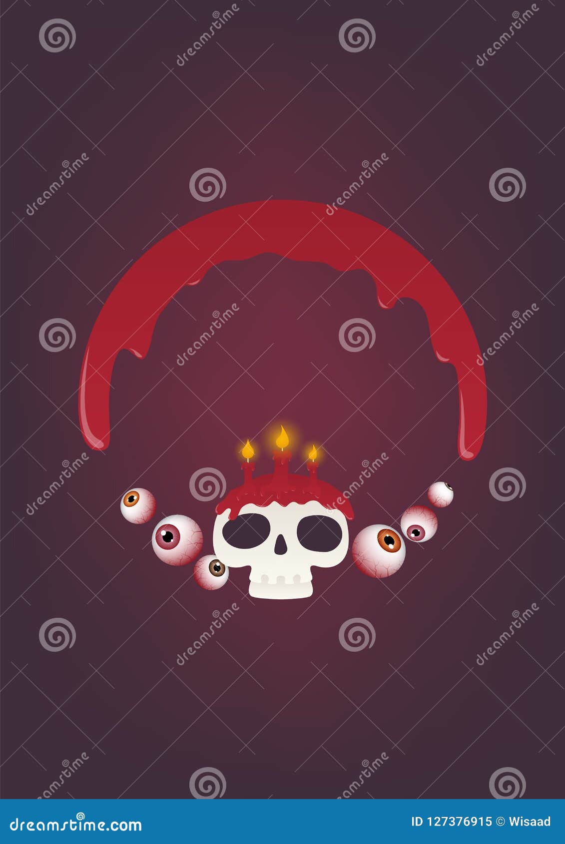 Halloween Horror Circle Frame Stock Vector - Illustration of haunt ...