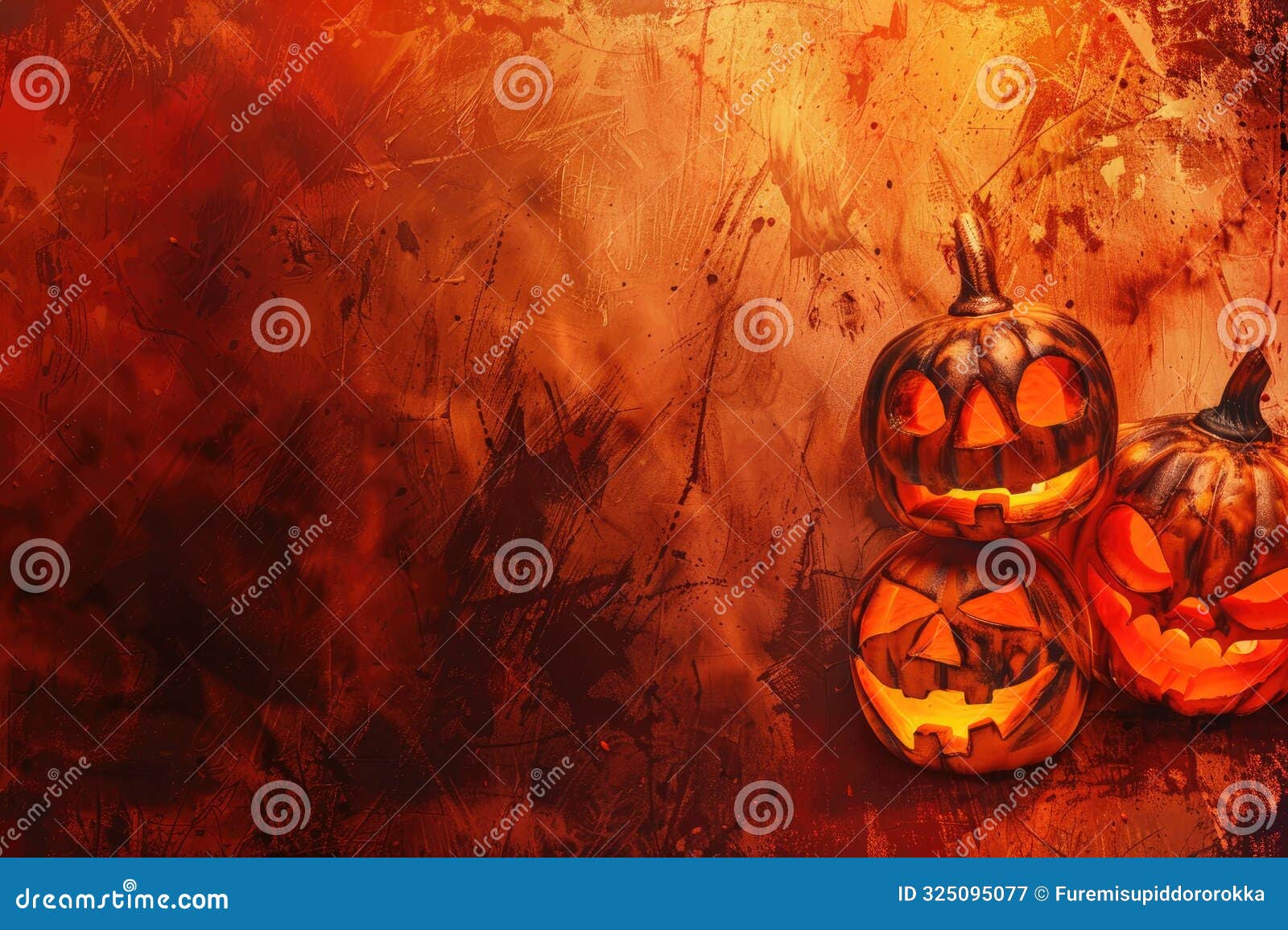Halloween Horror Party Banner Template with Copyspace Stock ...