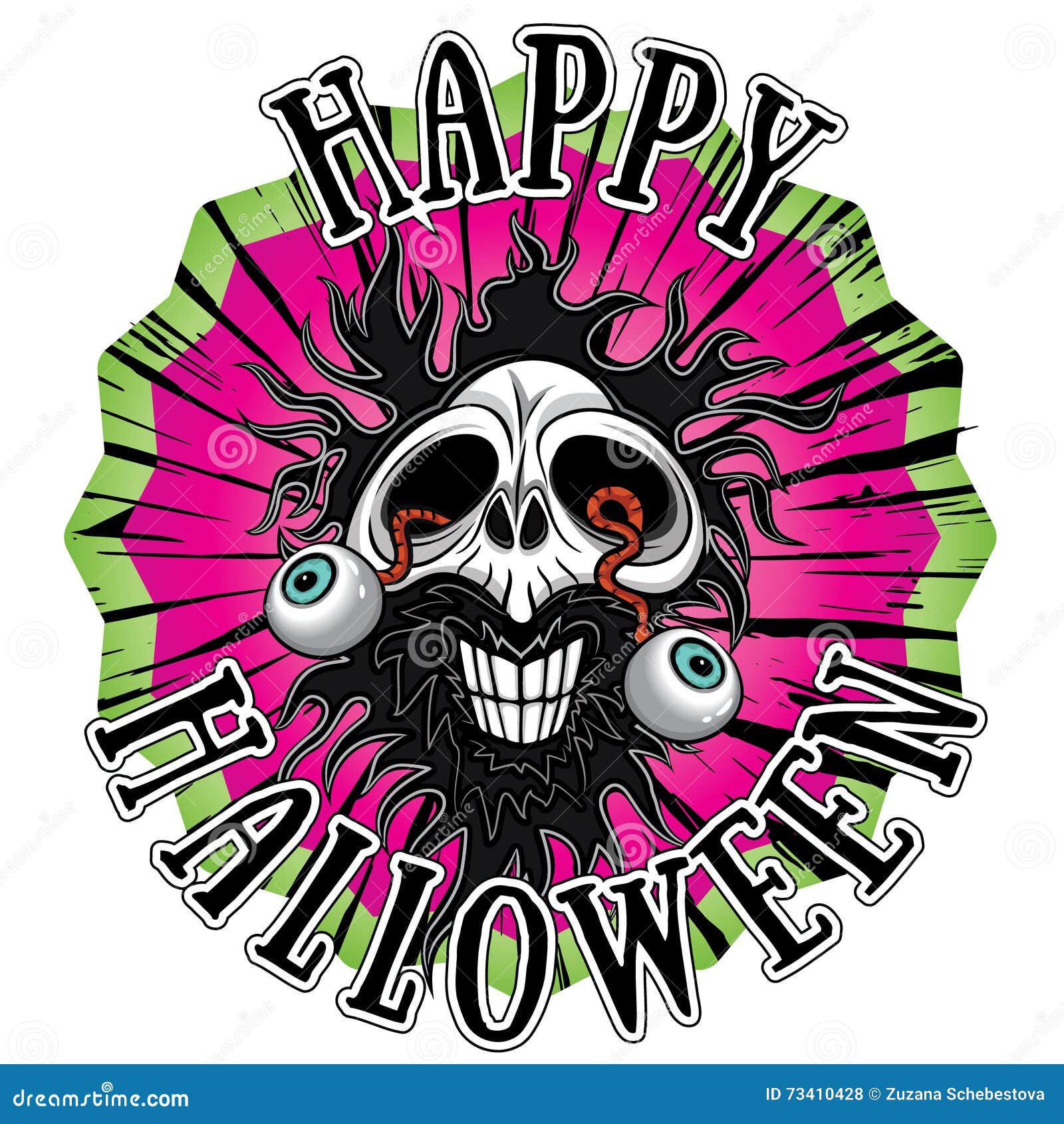 Horror Zombie Fireman Character Design. Royalty-Free Illustration ...