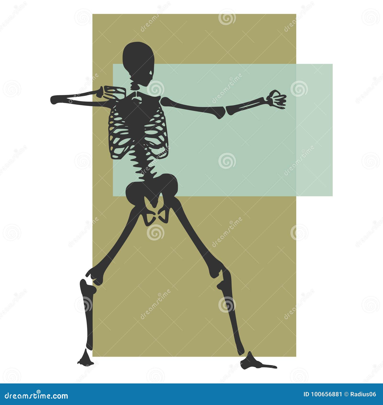 Halloween human skeleton stock vector. Illustration of character ...