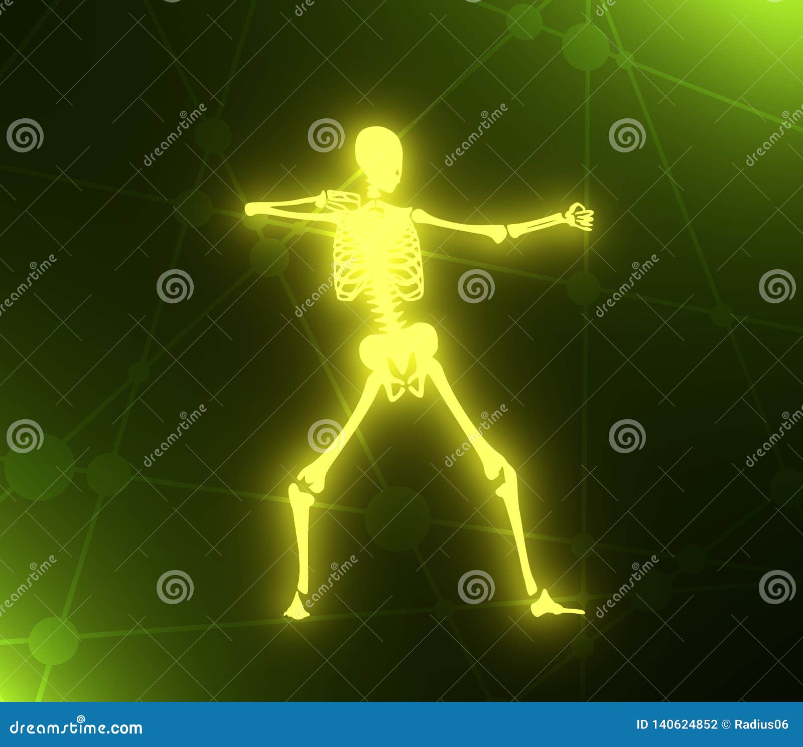 Halloween human skeleton stock illustration. Illustration of cartoon ...