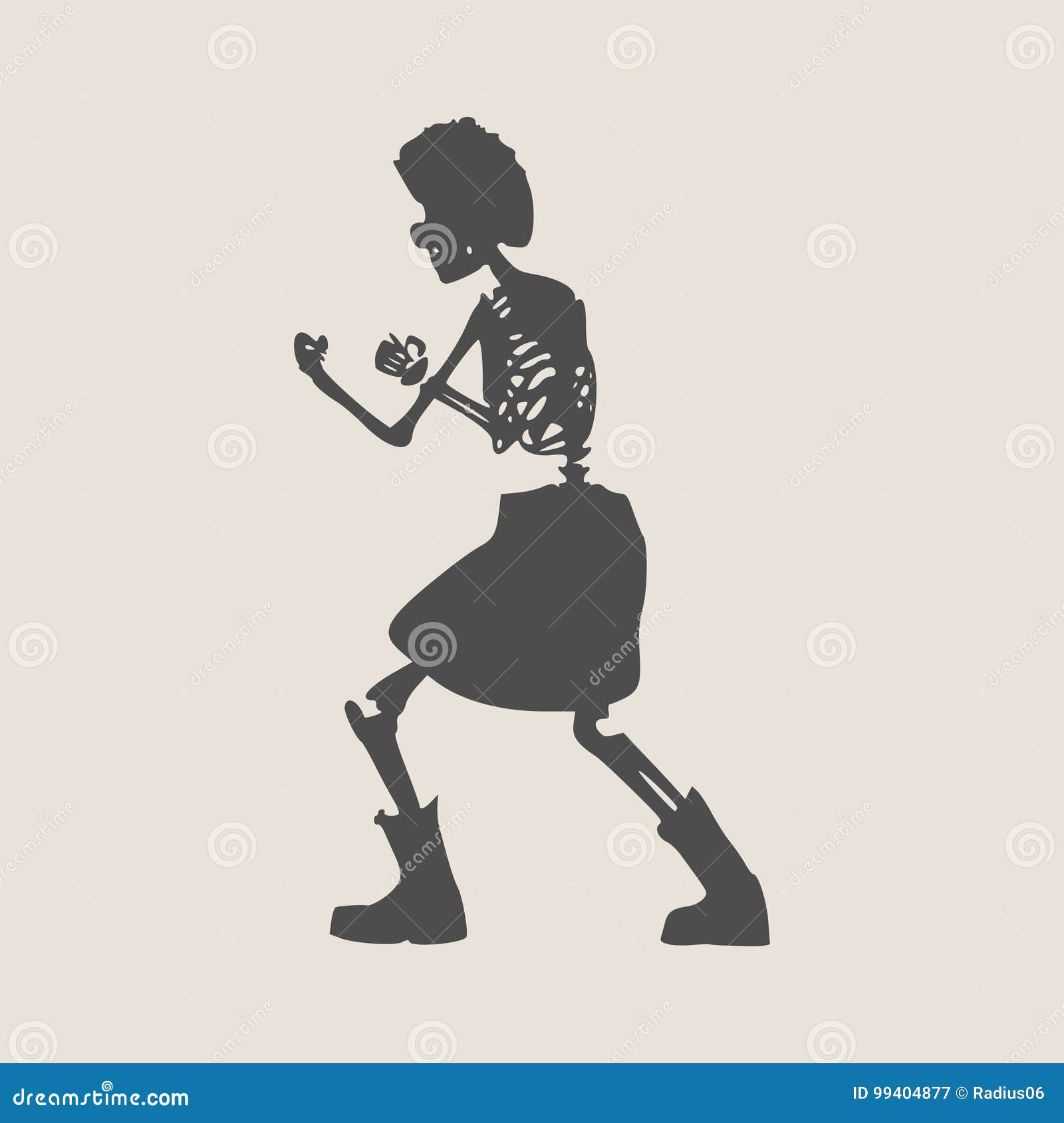 Halloween human skeleton stock vector. Illustration of flat - 99404877