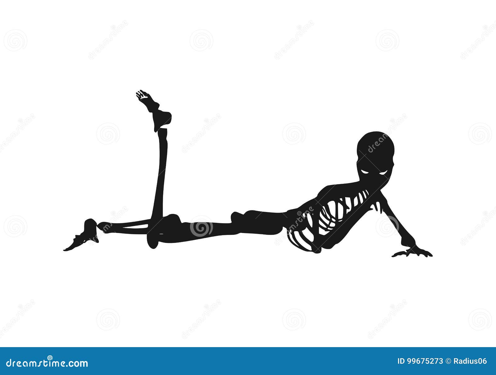Halloween Human Skeleton Stock Vector Illustration Of Happy 99675273
