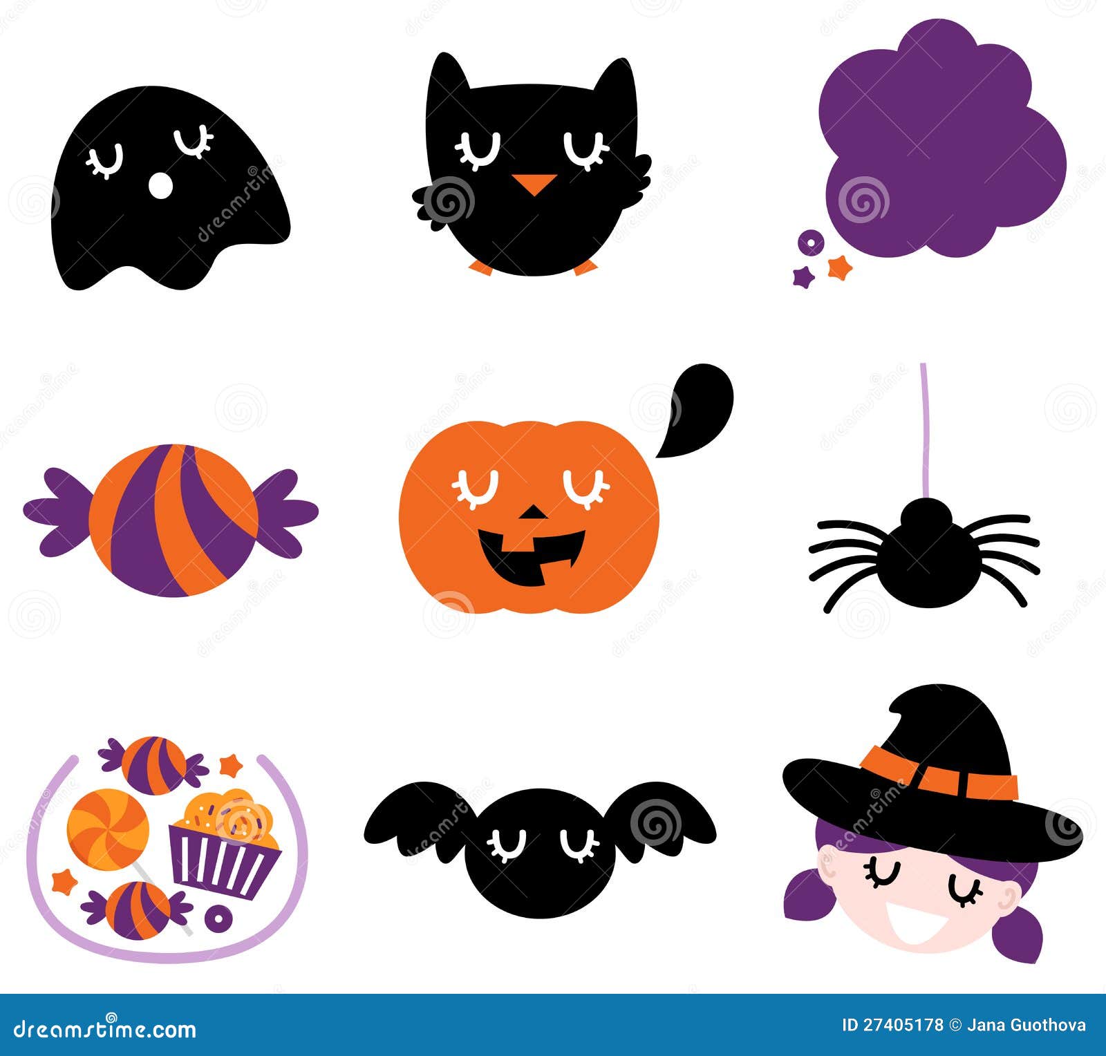 Halloween icon set stock illustration. Illustration of carved - 27405178