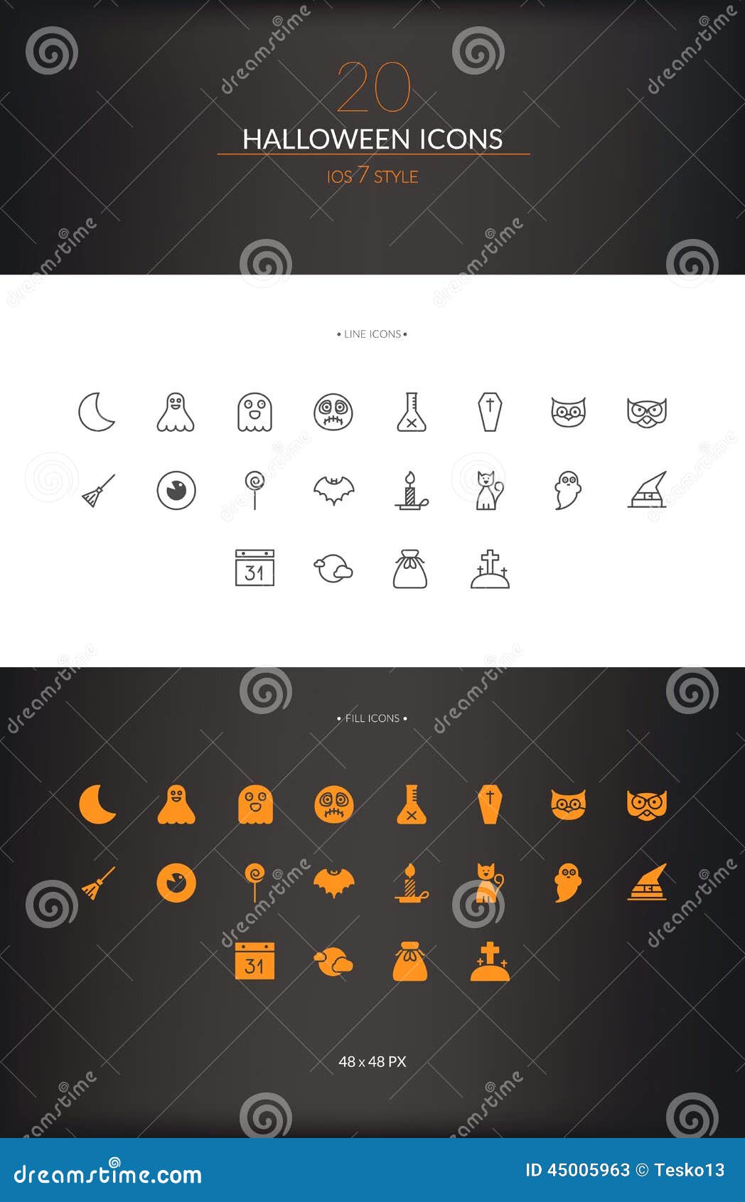 Halloween Icon Set stock image. Image of pixel, cloud - 45005963