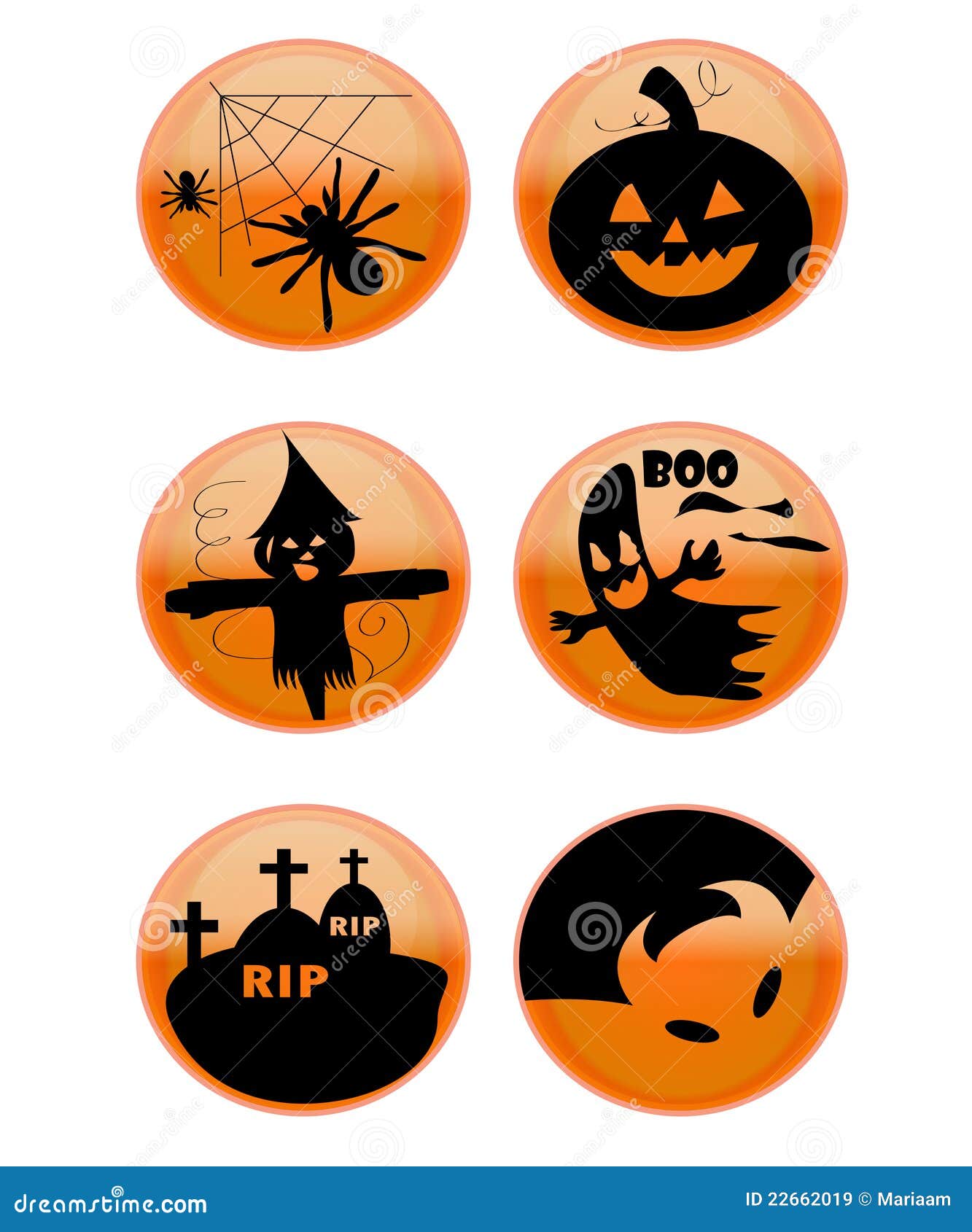 Halloween icons stock illustration. Illustration of horror - 22662019