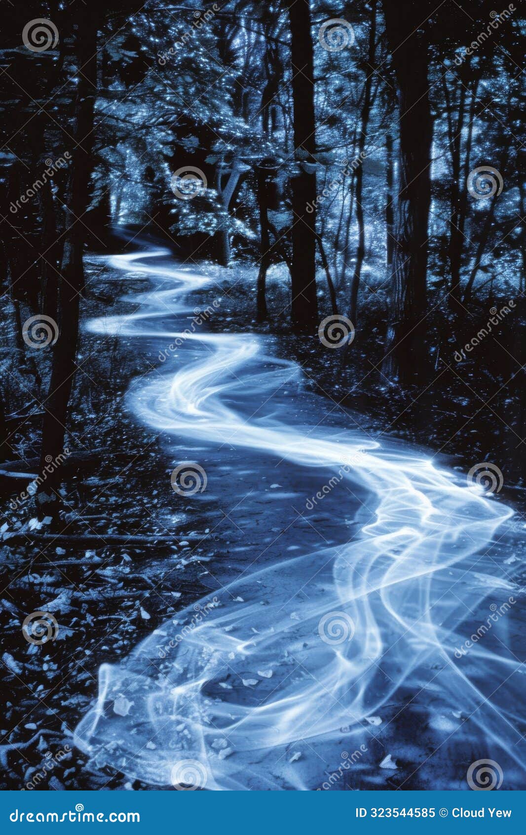 Halloween Illusion with Ghostly Paths Stock Illustration - Illustration ...