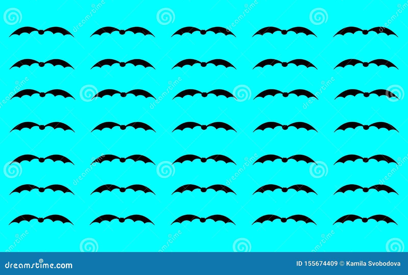Repeating Silhouettes of Bats Stock Illustration - Illustration of ...
