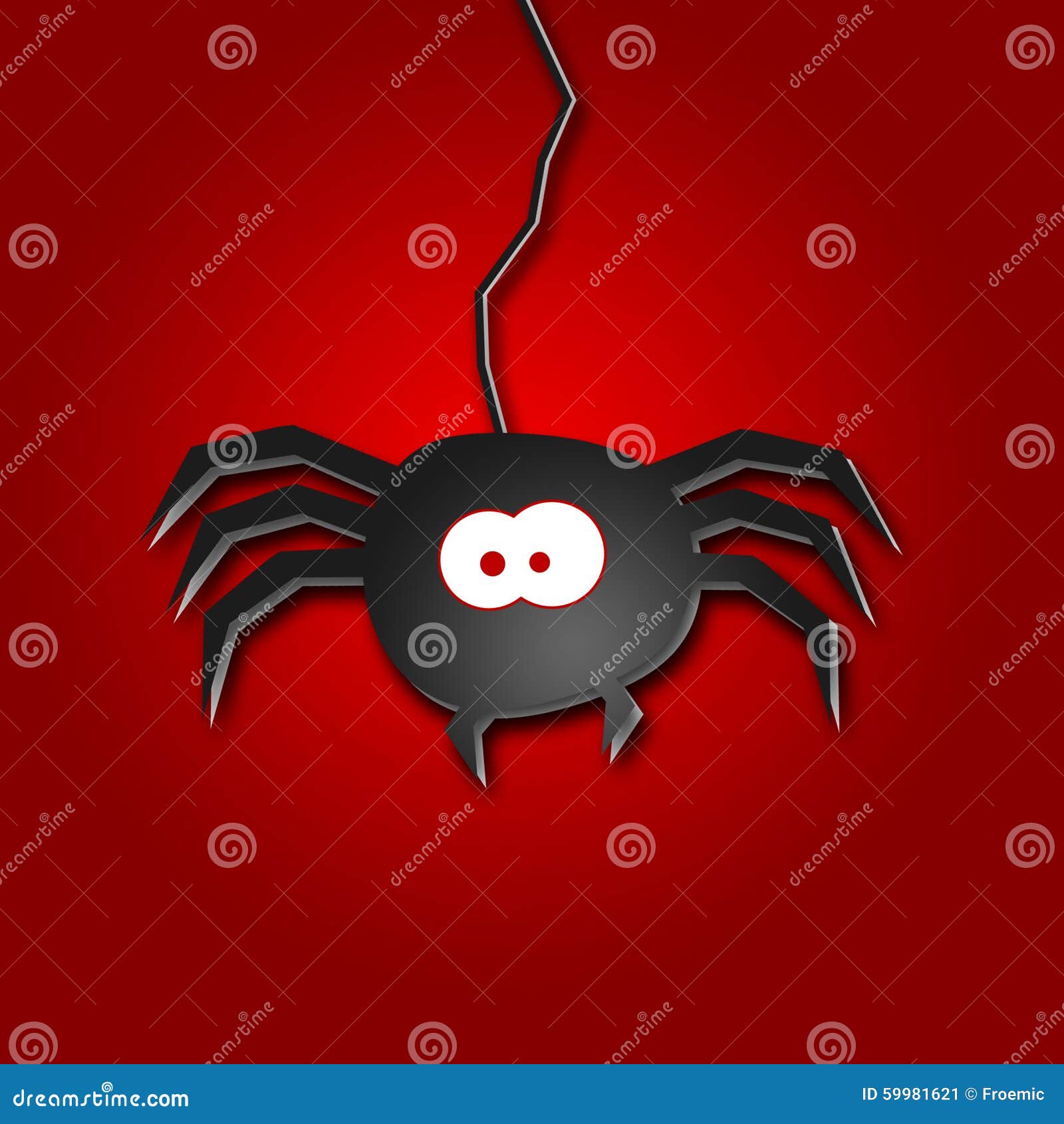 Halloween Illustration of a Spider Stock Illustration - Illustration of ...