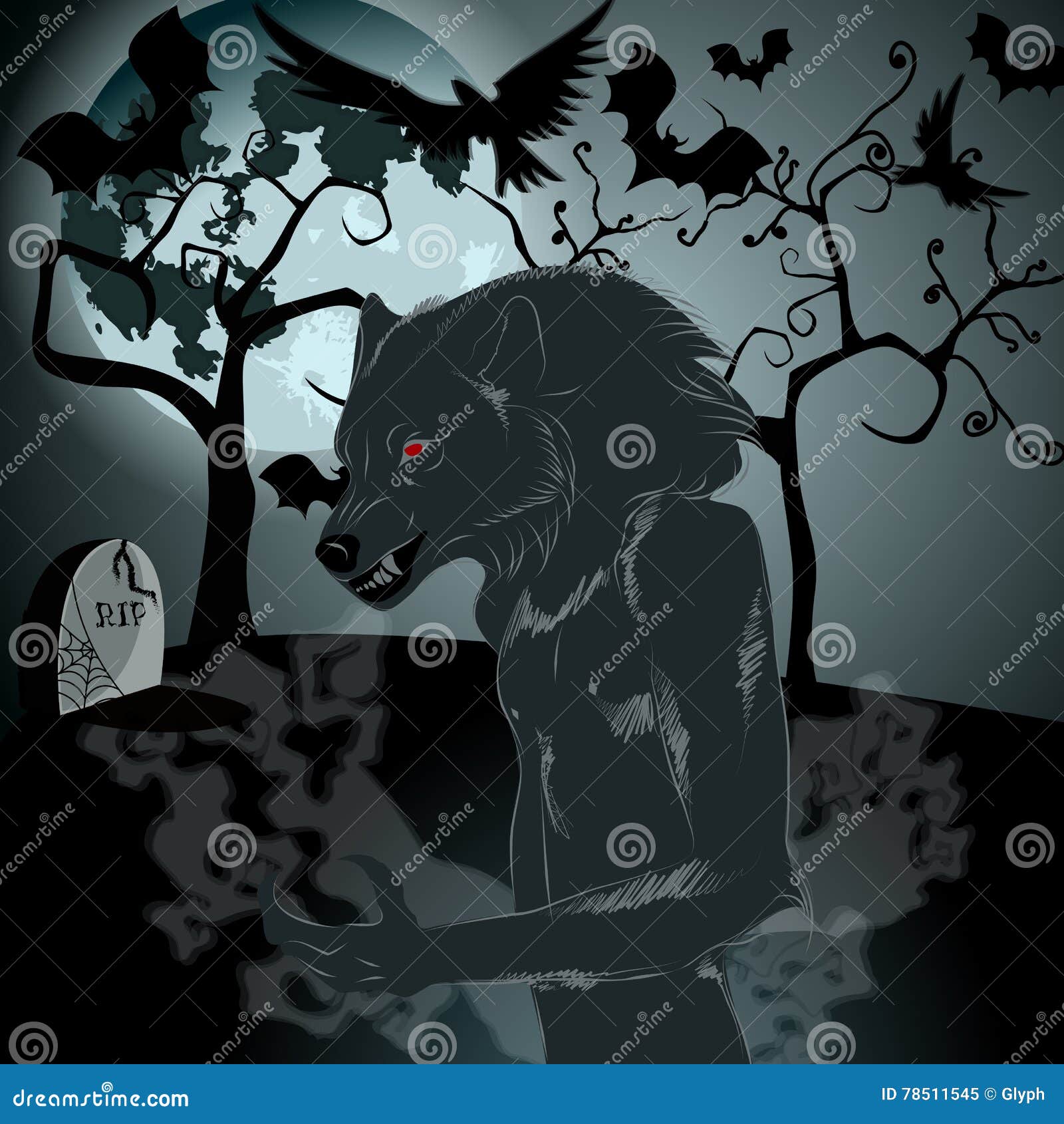 An Illustration Of Kid Werewolf, Cute And Looks Chibi. Good For Kids ...