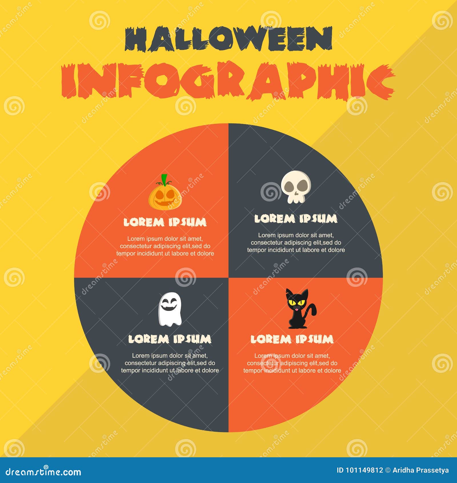 Halloween Infographic Style Vector Art Illustration Stock Vector ...