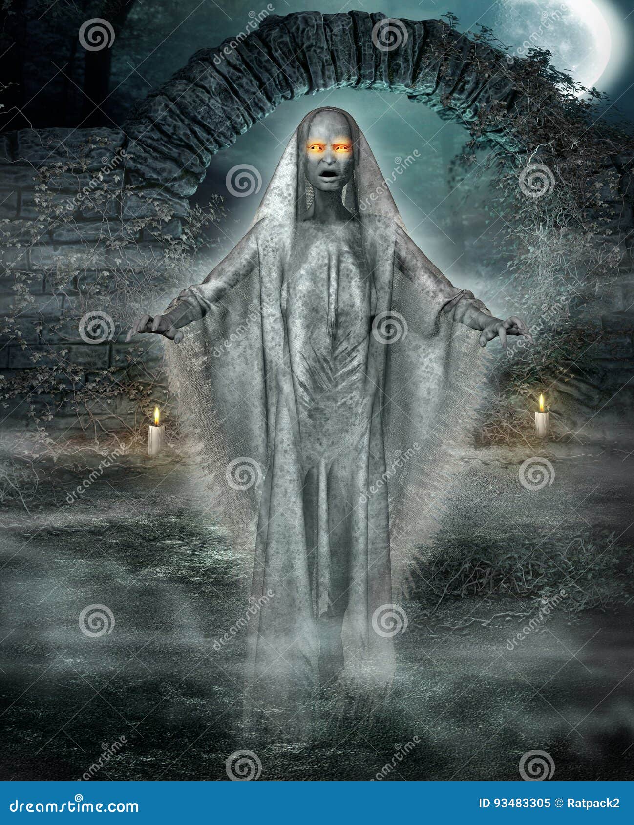 Halloween-Konzept-Geist stock abbildung. Illustration von frequentieren ...