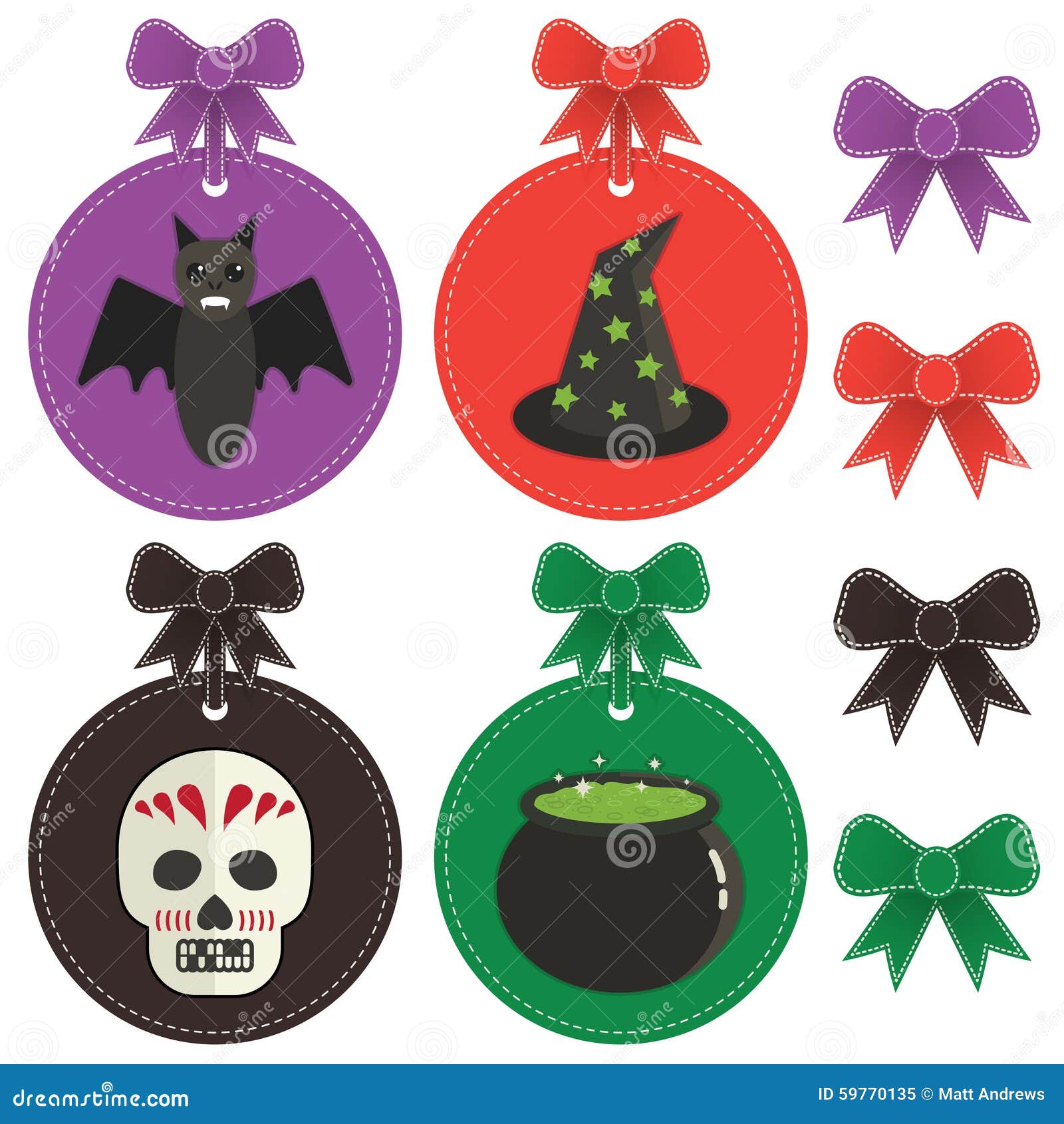 Halloween labels stock vector. Illustration of occasion - 59770135