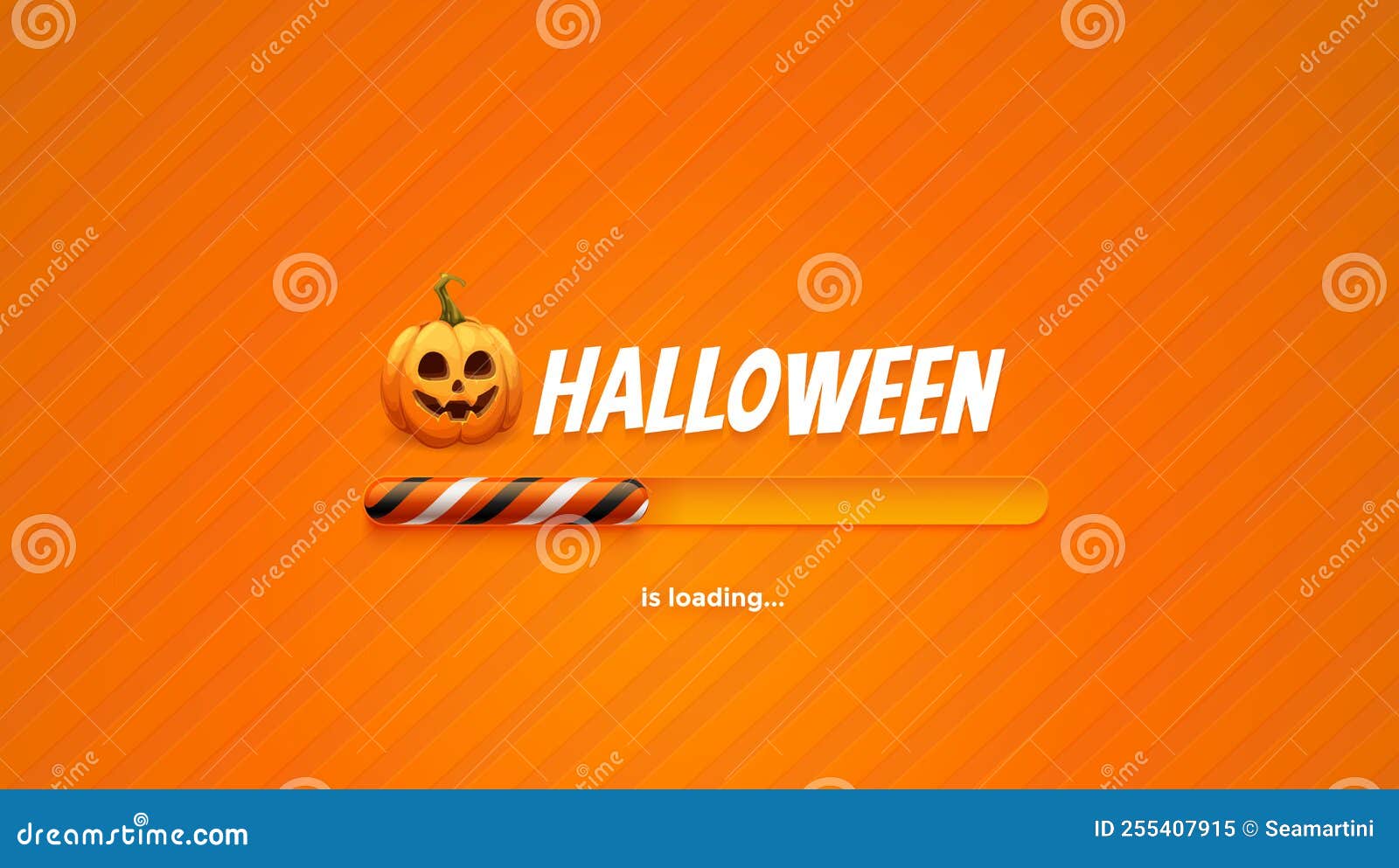 Halloween Loading Bar, Pumpkin, Horror Night Load Stock Vector ...