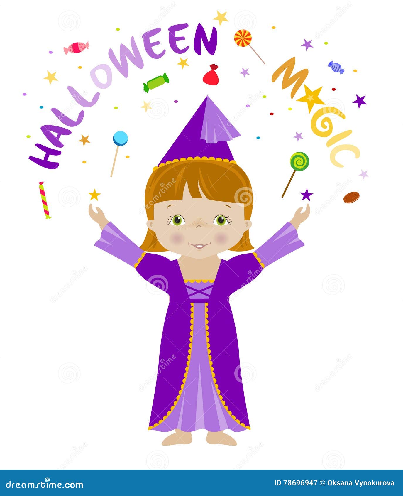 Halloween Magic Cartoon Vector Stock Vector - Illustration of design ...