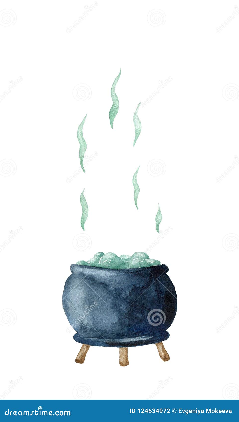Halloween Magic Pot Illustration. Stock Illustration - Illustration of ...